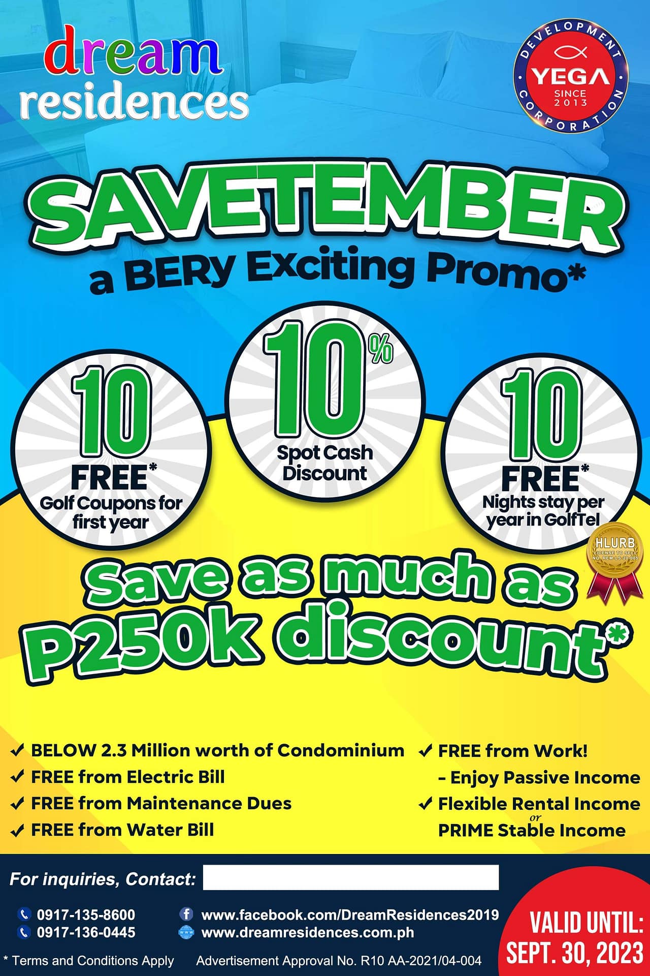 SAVEtember Promo Sept 2023 Poster (Hotel Suites) - dream residences